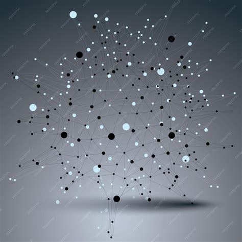 Premium Vector Geometric Abstract 3d Complicated Lattice Object Vector Asymmetric Element