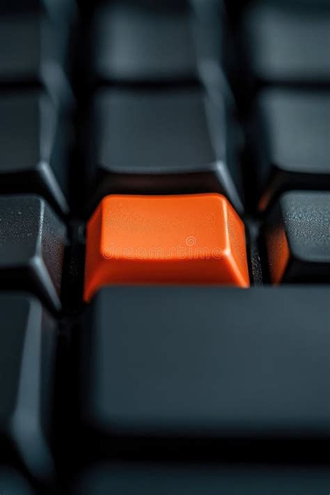 Computer Keyboard Orange Key Stock Image Image Of Closeup Innovation 374310499
