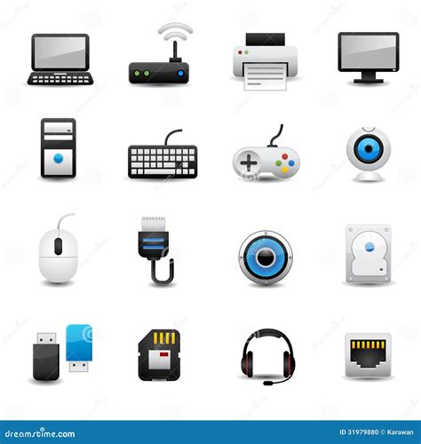 computer icon set stock vector illustration of connection 31979880