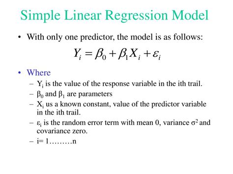 Ppt Linear Regression With One Predictor Variable Powerpoint
