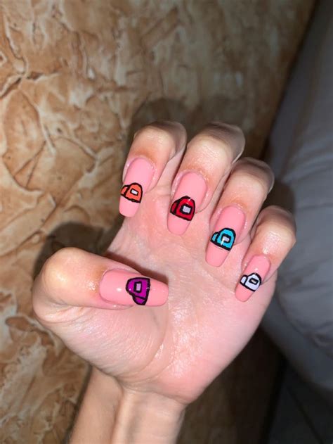 Among Us Nail Art