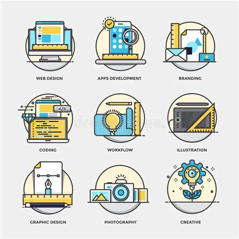 Programming Coding Flat Concept Stock Vector Illustration Of Algorithm Coding