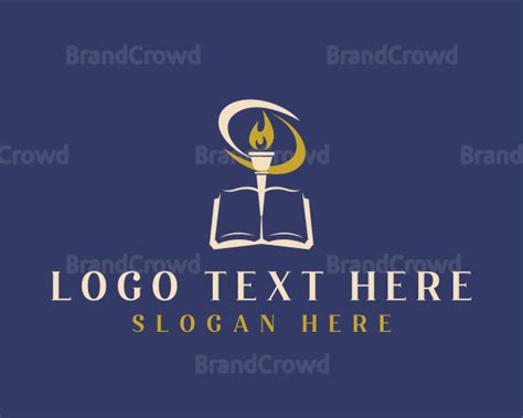 Book Torch Library Logo Brandcrowd Logo Maker