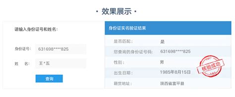身份证实名验证身份证2要素银行卡234要素实名核验 企业专享api 万维易源