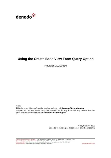 Using The Create Base View From Query Option DocsLib