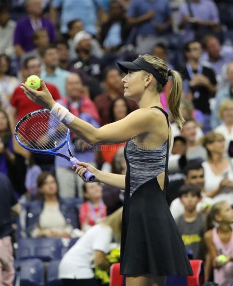 Five Times Grand Slam Champion Maria Sharapova Of Russia Celebrates Victory After Her US