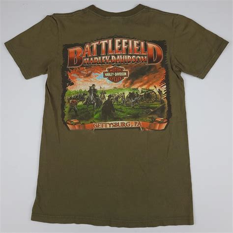 Vintage Harley Davidson Battlefield Gettysburg T Depop