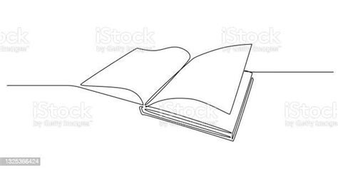 연속 한 줄 그리기 페이지와 함께 책을 열었다 교육 도서관 개념과 간단한 선형 스타일로 학교 테마로 돌아갑니다 벡터