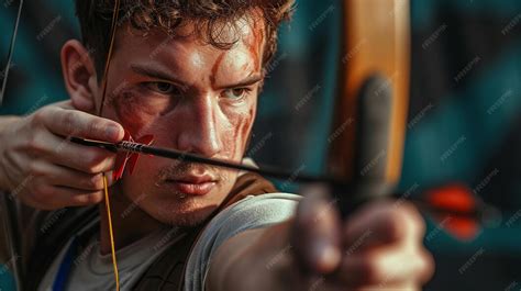 Xaan Image Capturing The Intense Focus Of A Archer As They Release An