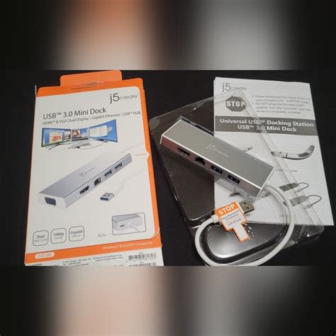 J Create Computers Laptops Parts Nib J Create Usb Mini Dock To Connect Multiple