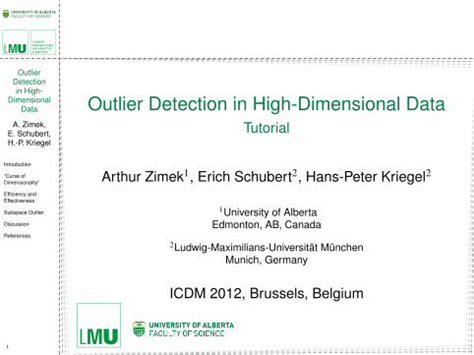 PDF Outlier Detection In High Dimensional Data Tutorialzimek Publications ICDM Tutorial