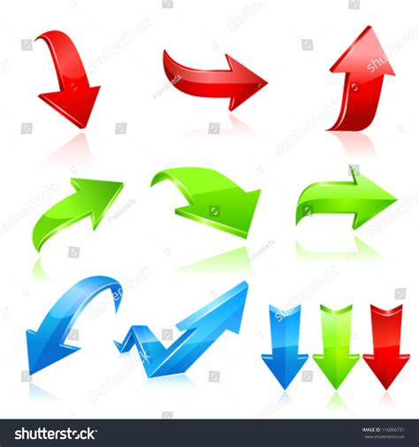 Arrow Icon Set Vector Stock Vector Royalty Free 116066731 Shutterstock