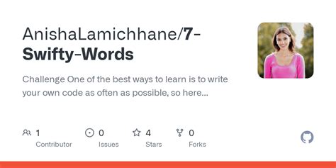 GitHub AnishaLamichhane 7 Swifty Words Challenge One Of The Best