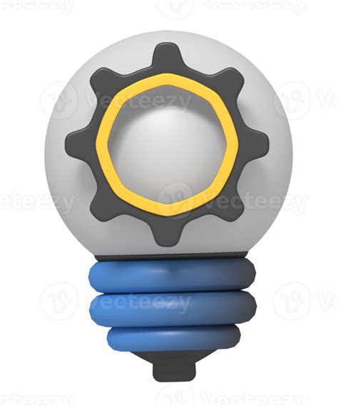 Idea Gear Setting Light Bulb 49769222 Png
