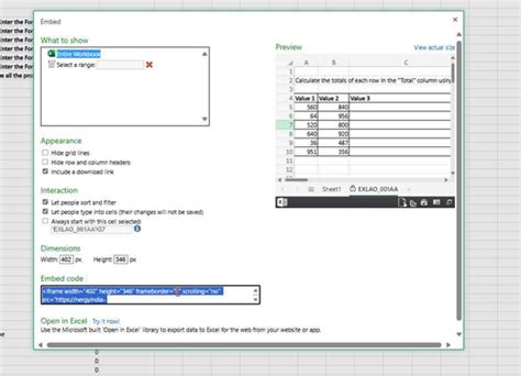 Trying To Embed An Excel File As Iframe And Enable Access To All With A