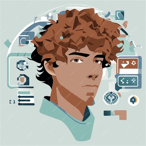 one person with short curly brown hair brown eyes and goatee surrounded