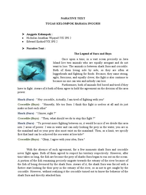 Narative Text Pdf Crocodile