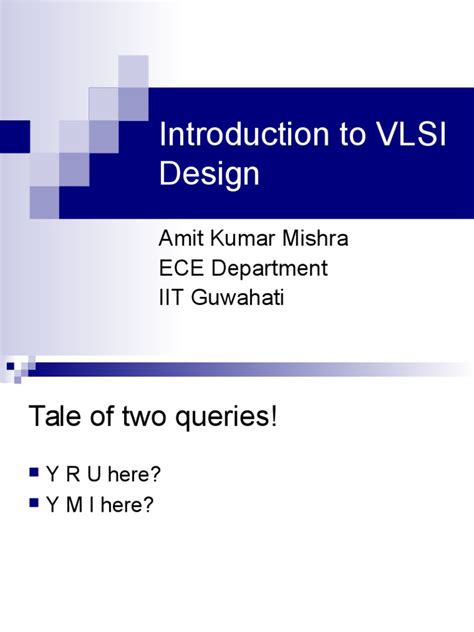 introduction to vlsi design ppt system on a chip microprocessor