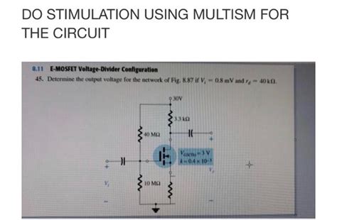 Solved Do Stimulation Using Multism For The Circuit 811