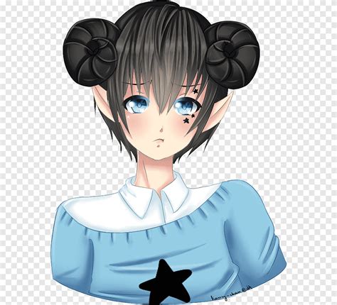 Black Hair Hime Cut Anime Long Hair Hair Cg Artwork Black Hair Png