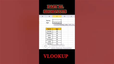 Learn Vlookup In Excel Exceltutorial Subscribe Youtubeshorts Shorts Excel Exceltips Youtube