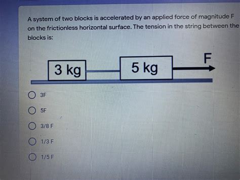answered a system of two blocks is accelerated… bartleby