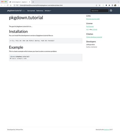 차라투 블로그 Pkgdown을 활용한 R 패키지 문서화
