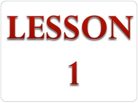 ppt lesson 1 powerpoint presentation free download id 2238215