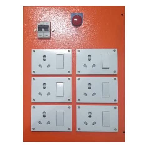 3 Pin Mild Steel Combined Electric Socket Board Number Of Sockets 6 240 V At 3000 Unit In