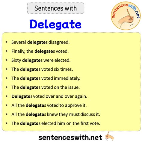 Sentences With Delegate Sentences About Delegate Sentenceswithnet