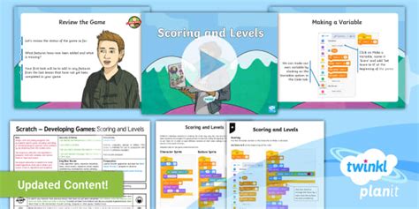 Computing Scratch Scoring And Levels Year 5 Lesson Pack 6
