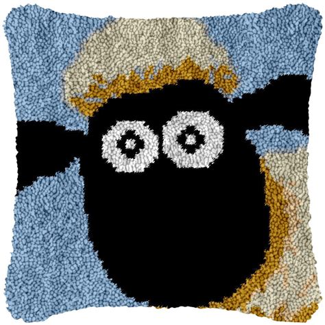 Surprised Sheep Diy Latch Hook Pillowcase Making Kit For Adults Latch Hook Crafts