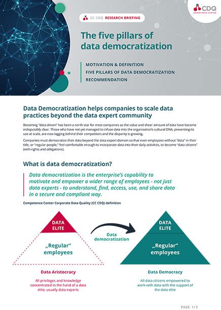 CC CDQ Research Briefing Data Democratization CDQ