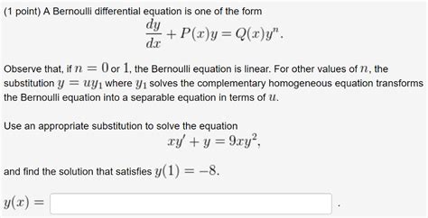 Bernoulli Equation Differential Equations Examples At Alex Wright Blog