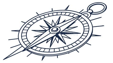 Classic Nautical Compass Direction Vector Icon Vector Design
