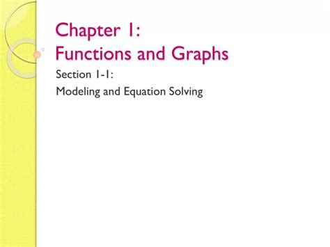 PPT Chapter Functions And Graphs PowerPoint Presentation Free Download ID