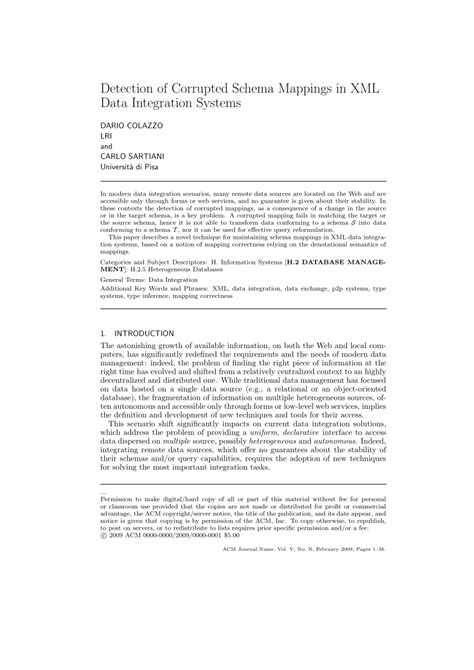 pdf detection of corrupted schema mappings in xml data integration