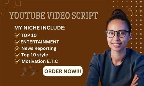 write youtube script video script top 10 video script writer by