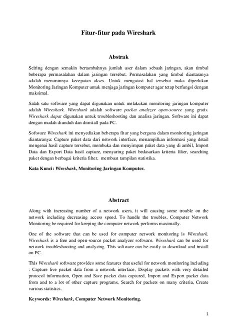 Doc Fitur Pada Wireshark