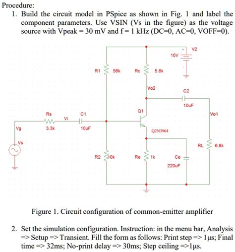 Procedure 1 Build The Circuit Model In Pspice As Shown In Fig 1 And
