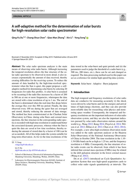 A Self Adaptive Method For The Determination Of Solar Bursts For High Resolution Solar Radio