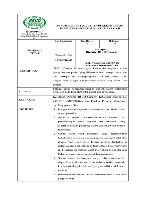 Sop Cppt Farmasi Pdf