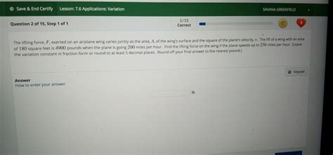 solved save and end certify lesson 7 6 applications