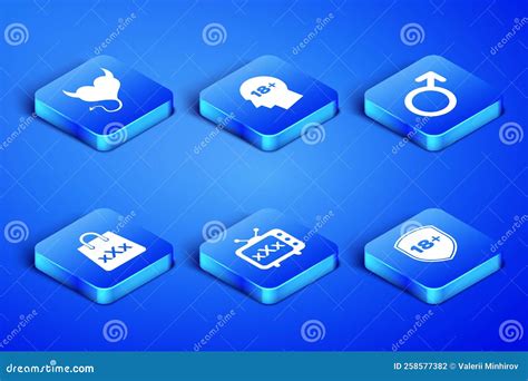 Set Shield With 18 Plus Devil Heart Horns Sex Tv Old Television Shopping Bag Triple X Head