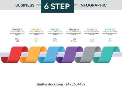 3 Step Semi Circle Cylinder Infographic Stock Vector Royalty Free