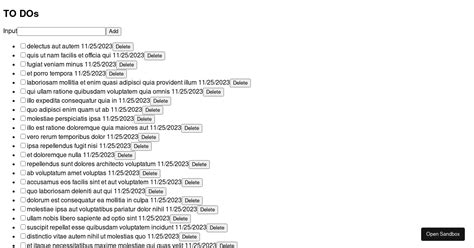 todo using useeffect codesandbox
