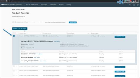 patch standalone vmware esxi 7 to 7u3e latest version esx virtualization