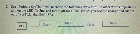 Solved 2 Use Periodic Systick Ints” To Create The