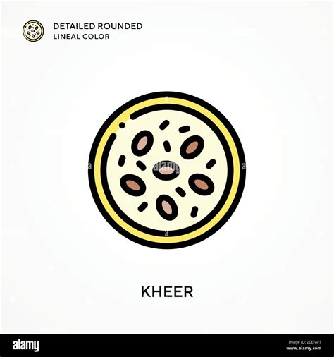 Kheer Detailed Rounded Lineal Color Modern Vector Illustration Concepts Easy To Edit And