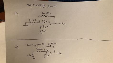 Solved Wire Both The Non Inverting And Inverting Amplifiers Chegg Com